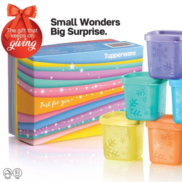 Tupperware Rainbow Cubes Gift Box 80ml (6pcs) | Shopee Malaysia