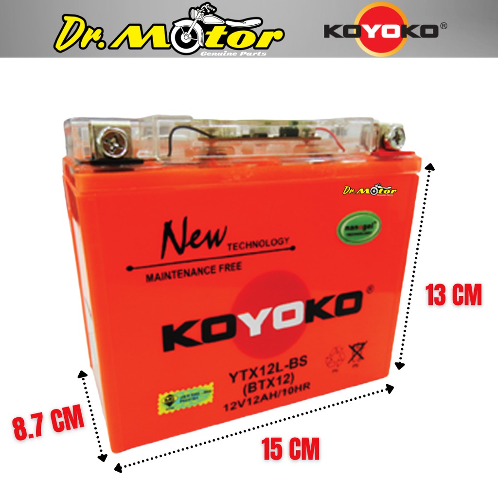 KOYOKO GEL G2 LED BATTERY BATERI MOTOR BATTERI YB3L YB4L YB5L YTZ5 YTZ6 ...