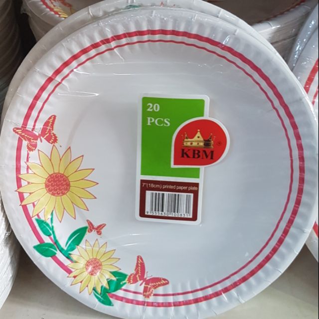 Pinggan Kertas/ Paper Plate 7" 20s/pkt | Shopee Malaysia