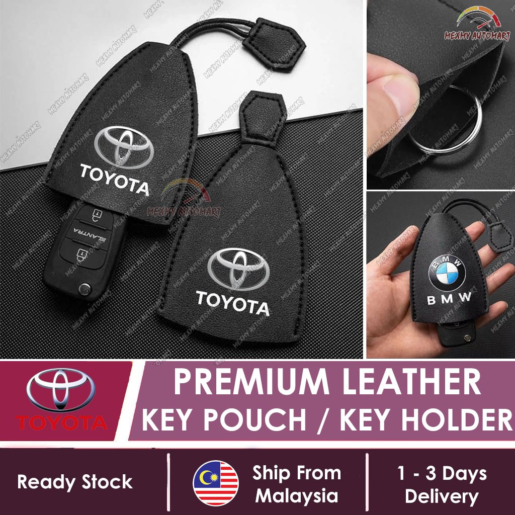 Toyota Leather Key Holder Key Pouch Cover Car Key Protector Vios Veloz ...