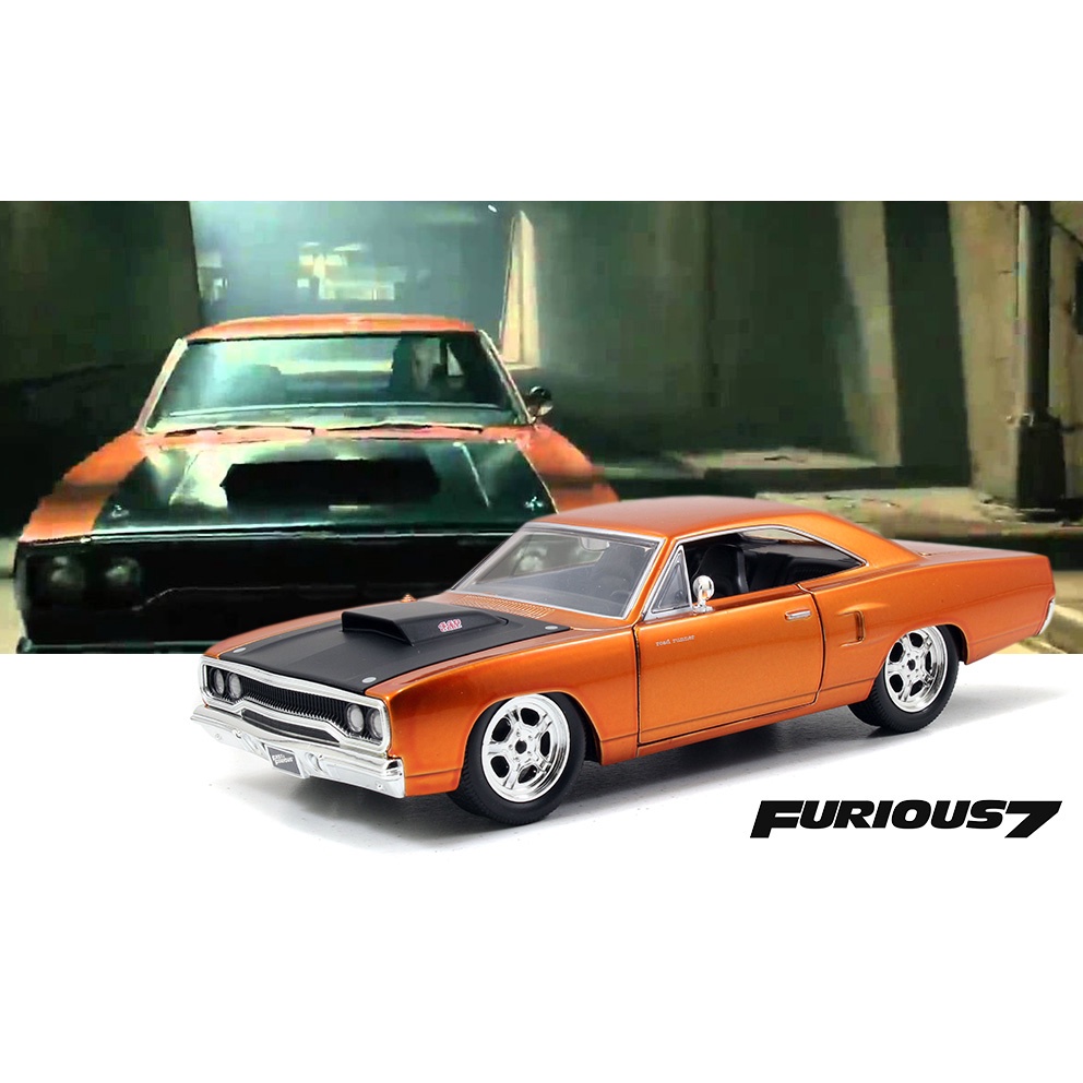 FAST & FURIOUS MOVIE CAR - DOM's 1970 PLYMOUTH ROAD RUNNER 1:24 DIECAST ...