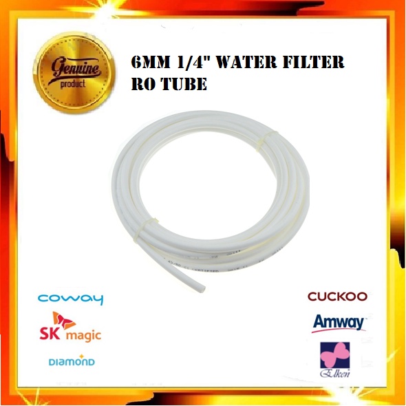 (Per Meter)6MM 1/4" Water Filter Hose Pipe Tube RO Water CUCKOO COWAY ...