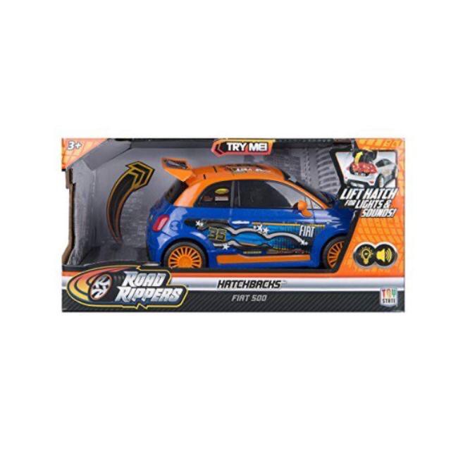 TOY STATE ROAD RIPPERS HATCHBACK FIAT 500 MOTORISED CAR WITH LIGHT ...