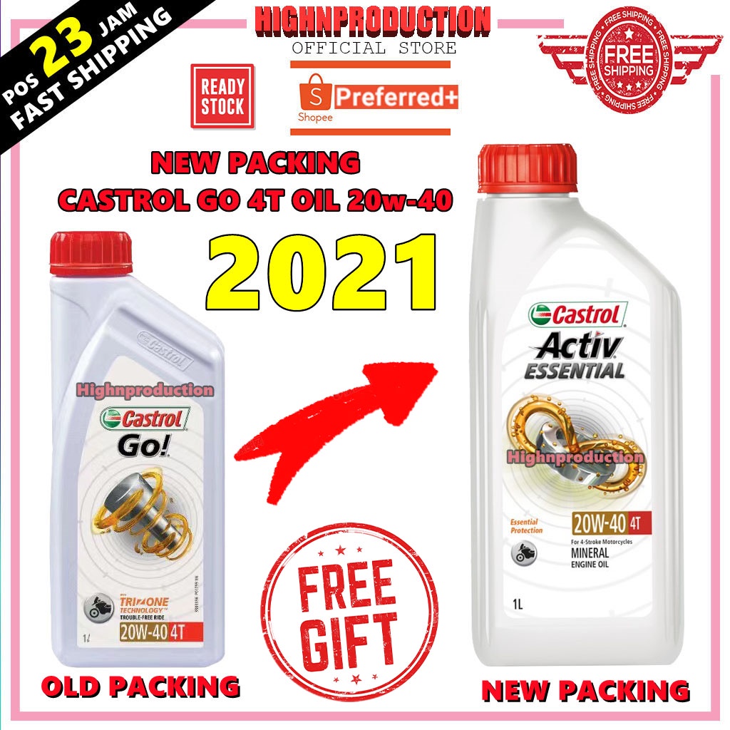 CASTROL SAE40/CASTROL GO 4T 20W-40 / CASTROL ACTIV ESSENTIAL SAE 40 100 ...