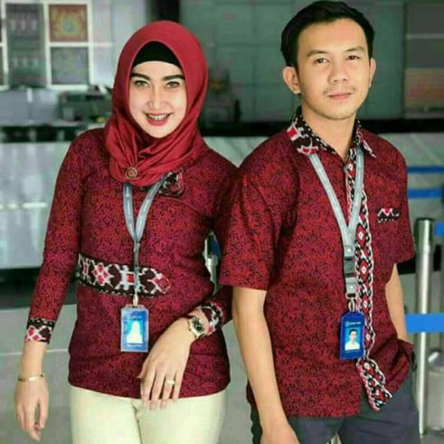 Batik Couple Mega Mendung Office | Batik Couple Mega Mendung Kantor ...