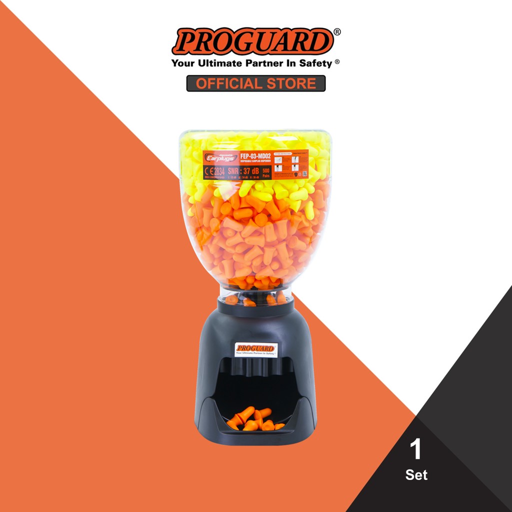 Proguard Earplug Dispenser Station Disposable Foam Earplugs Comfortable ...