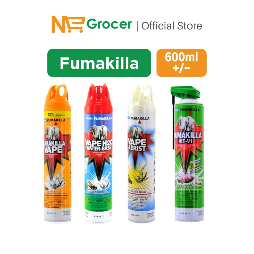 Fumakilla Vape Aerosol - Classic/HIT-V1/H2O Water Based/Aerist (600ml ...
