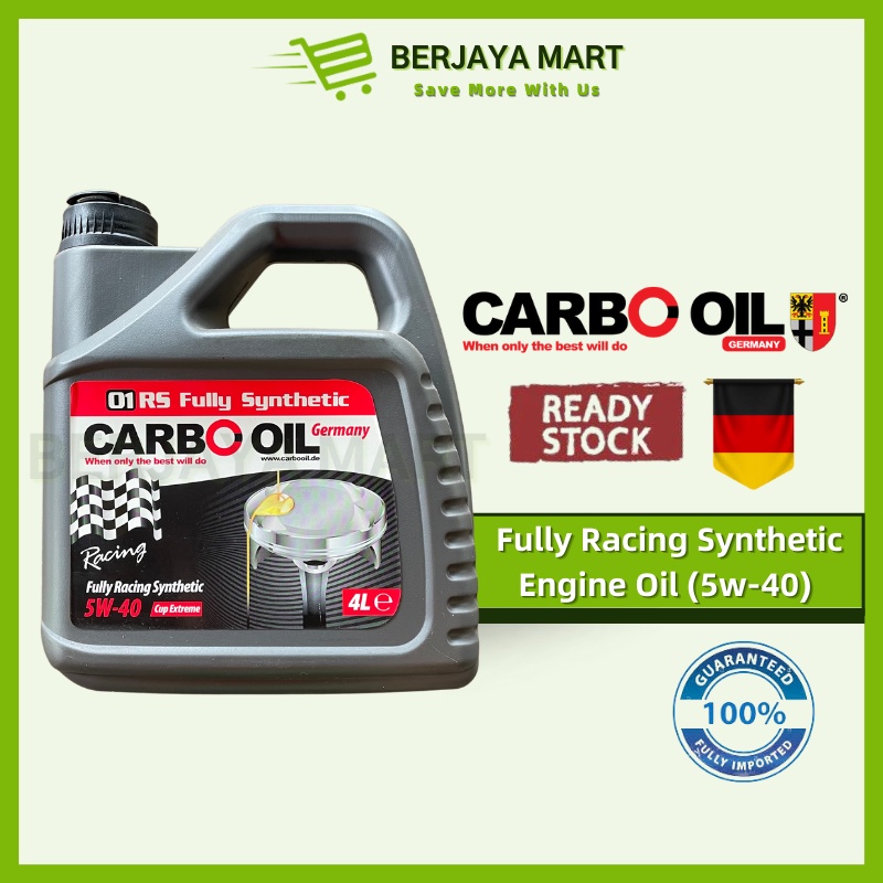 (READY STOCK) CARBO OIL RS Fully Racing Synthetic 5W-40 Engine Oil ...