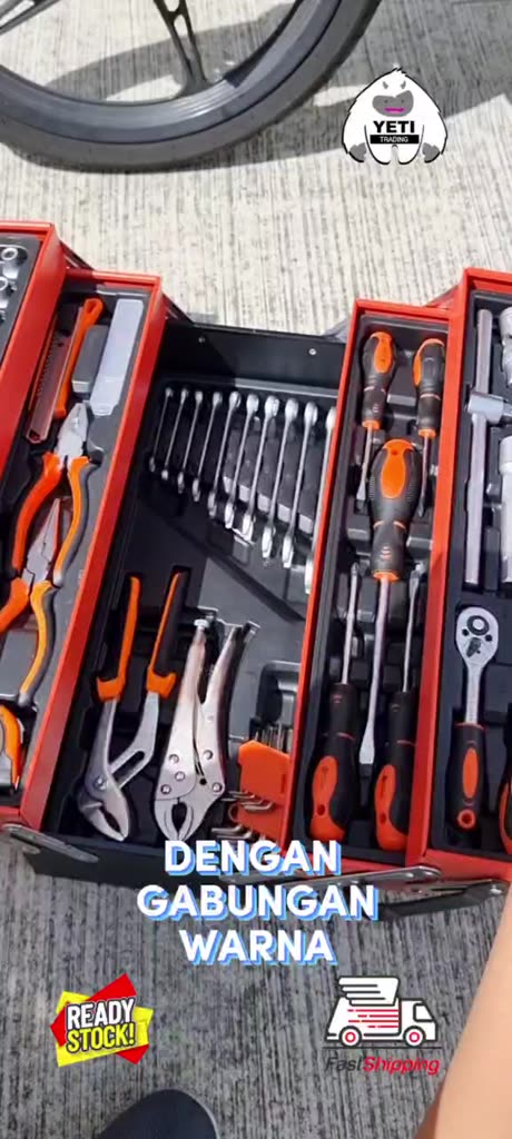 85pcs tools set Malaysia Stock Cantilever Metal ToolBox Set 5 85pcs ...