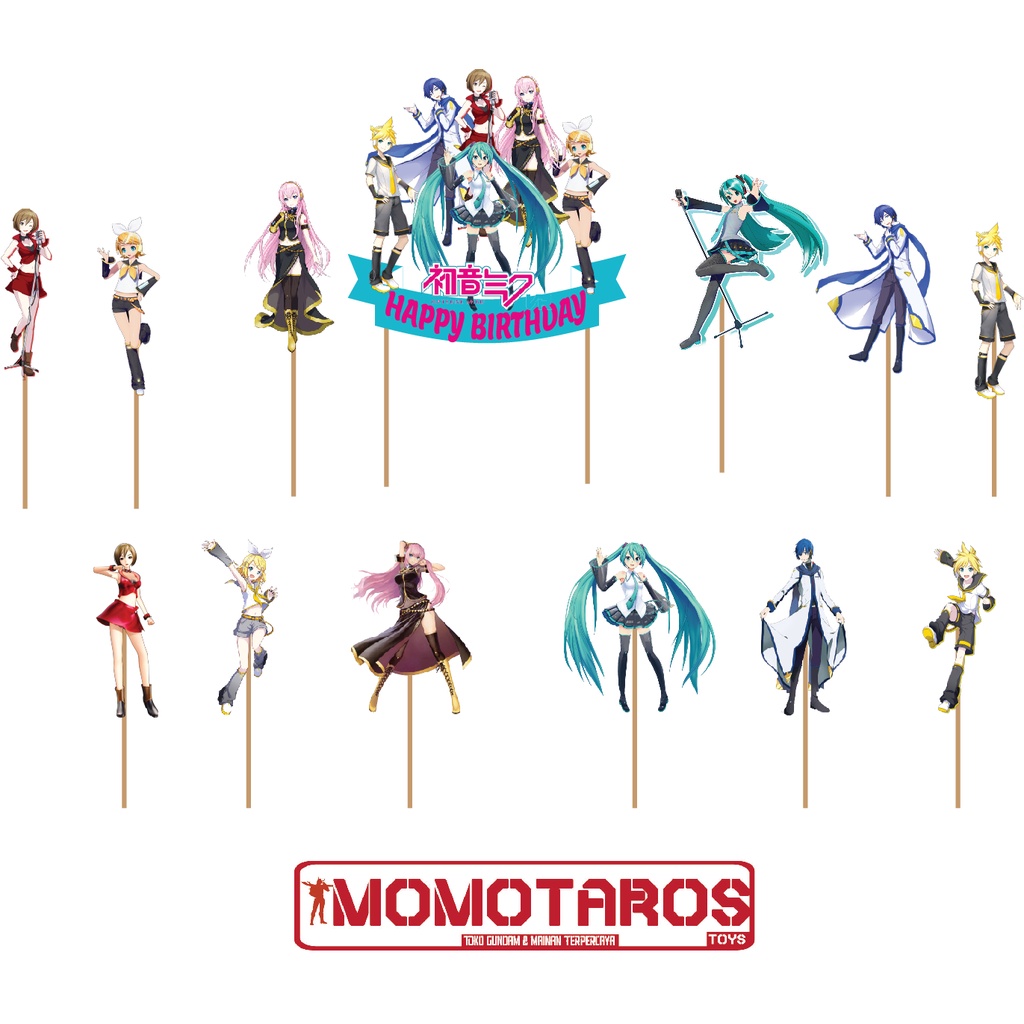 Hatsune Miku and friends cake Topper set | Shopee Malaysia