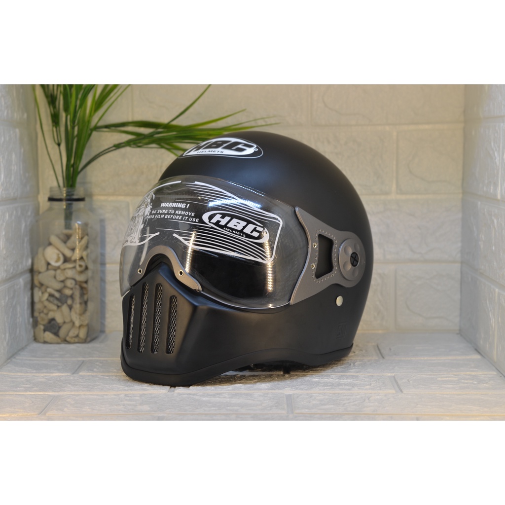 Full FACE MOTORCYCLE HELMET HBC PILOT VISOR (MR HELM) | Shopee Malaysia