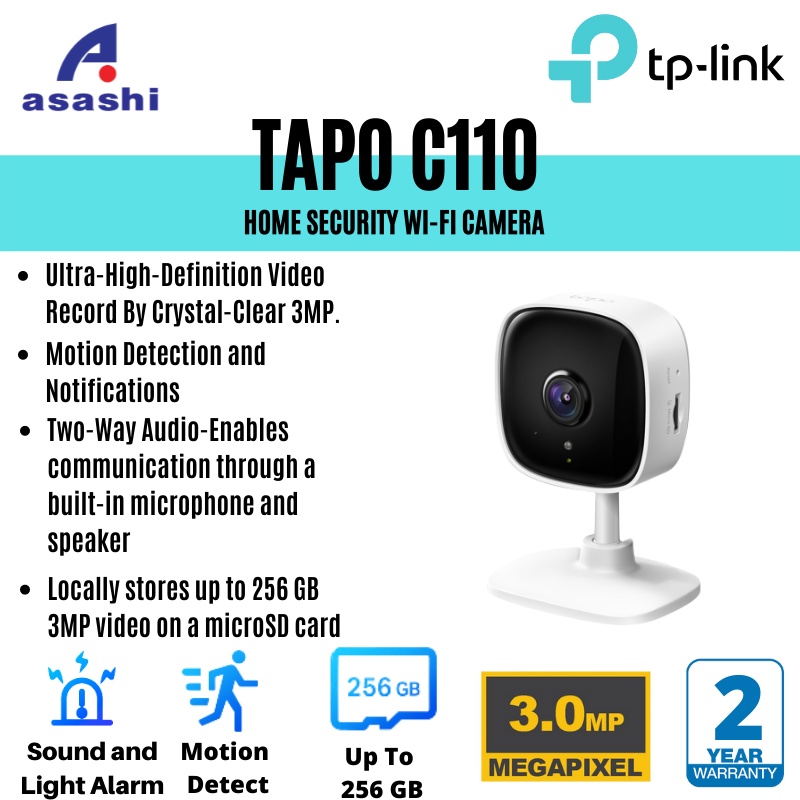 TP-Link Tapo C100 / Tapo C110 / Tapo C200 / Tapo C210 / Tapo C225 / Tapo C310 Home Security ...
