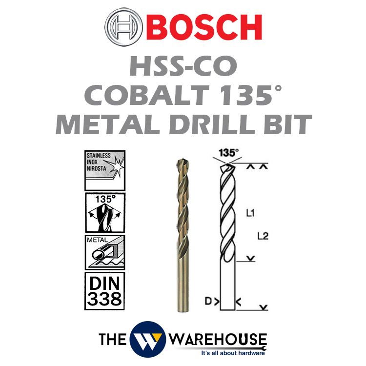 BOSCH HSS-CO Cobalt Drill Bit ( Bosch Metal / Stainless Steel ...