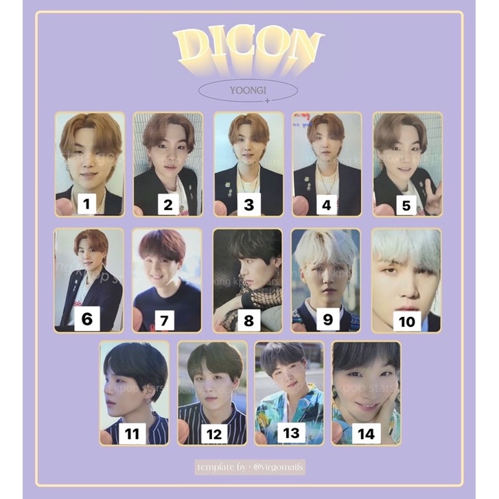 Official bts dicon 101 photocard SUGA | Shopee Malaysia