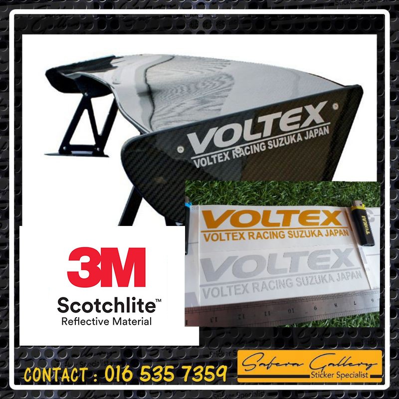 VOLTEX RACING 2 PCS CAR STICKER 3M REFLECTOR DECALS VINYLS | Shopee ...