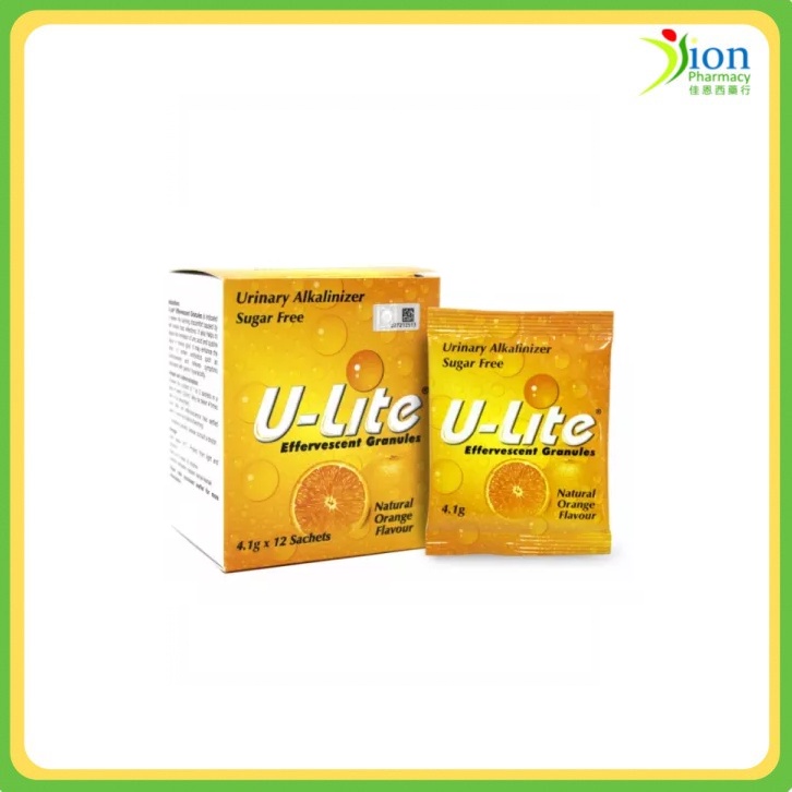 U-LITE URINARY ALKALINIZER EFFERVESCENT GRANULES ORANGE FLAVOUR 4.1G ...