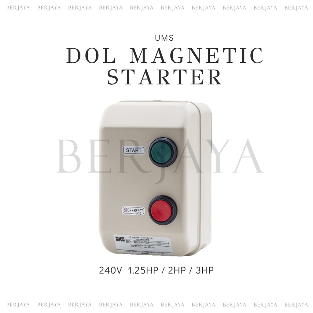 TAIAN DOL Magnetic Starter Single Phase/Three phase 240 /415VAC 1.25HP ...