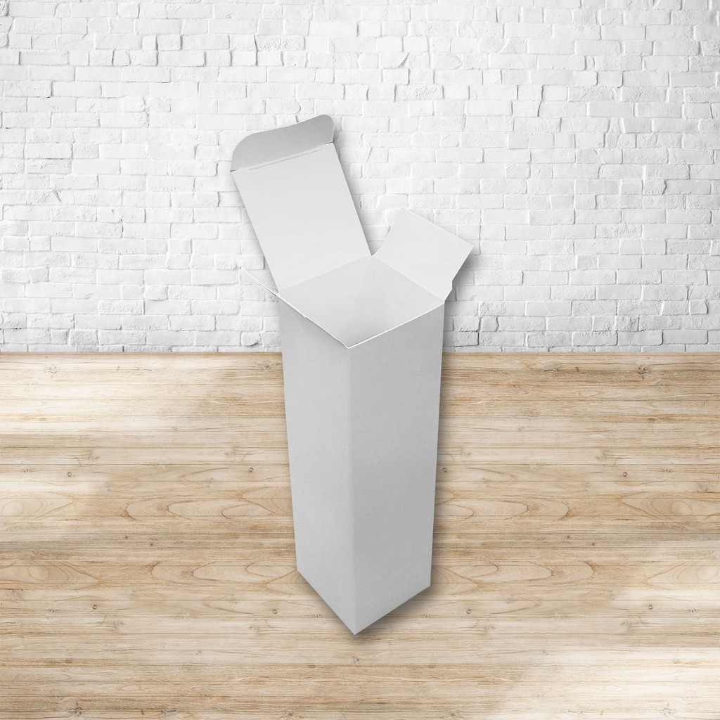(4.5x4.5x15.5cm) - 50pcs White Plain Packaging Box | Kotak Perfume ...
