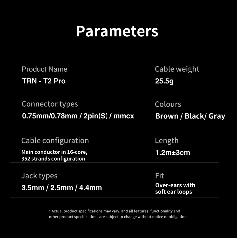 TRN T2 PRO 16 Core Silver Plated HIFI Upgrade Cable 3.5/2.5/4.4mm Plug MMCX/2Pin Connector For ...