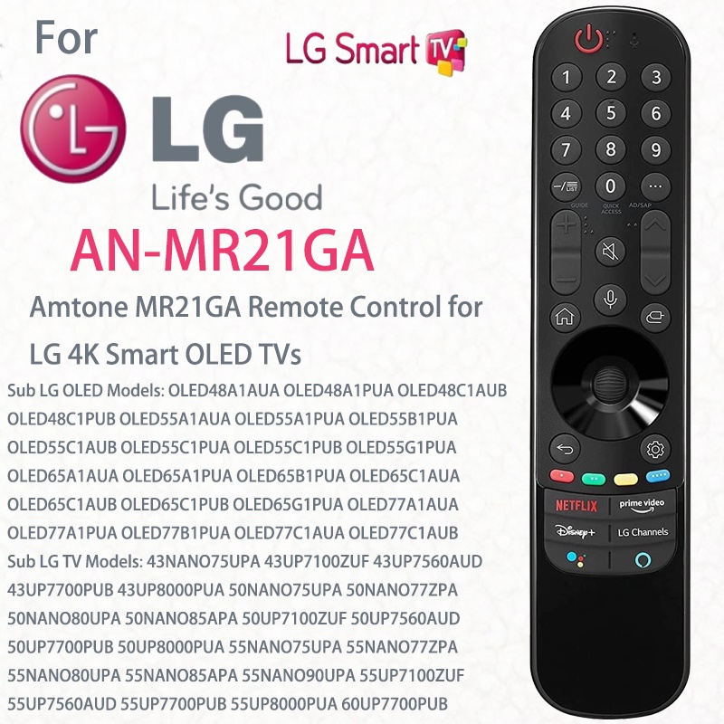 New AN-MR21GA MR21GA Replaced Remote Control for LG Smart TV 43NANO ...