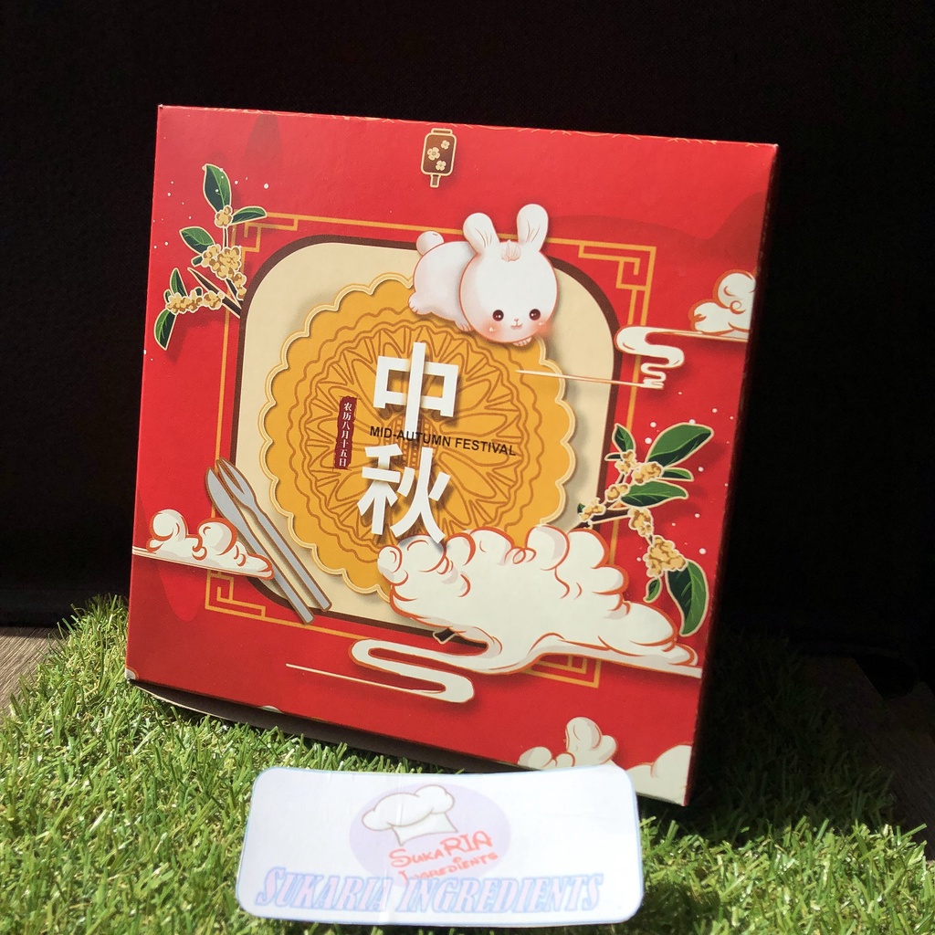 4IN1 MOONCAKE BOX "CLOUD" RABBIT / 四粒装“云朵”白兔中秋传统月饼礼盒 ( 5PCS ) | Shopee ...