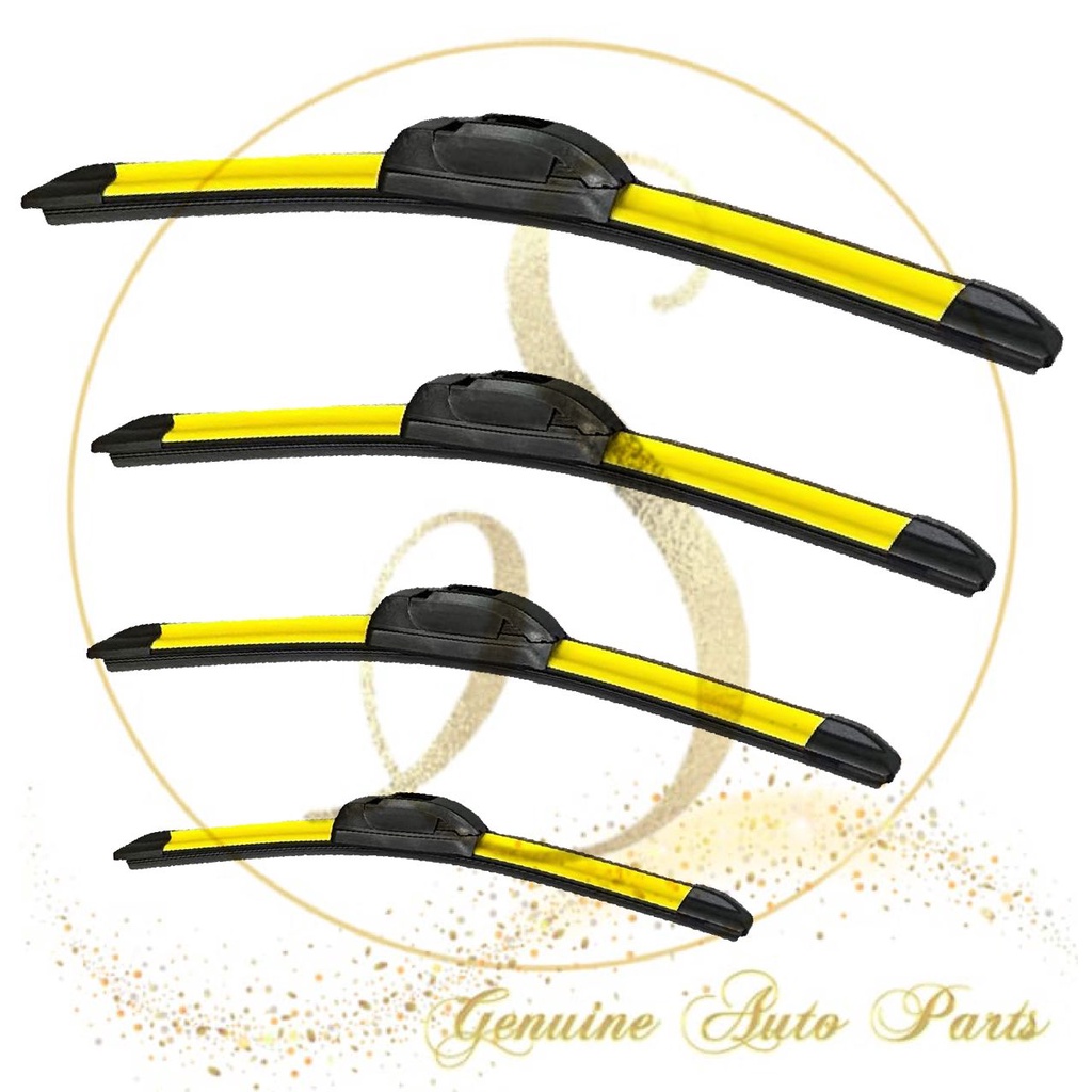 Japan Soft Rubber Wipers Boneless Car Wiper Blade Red Yellow Green Blue ...