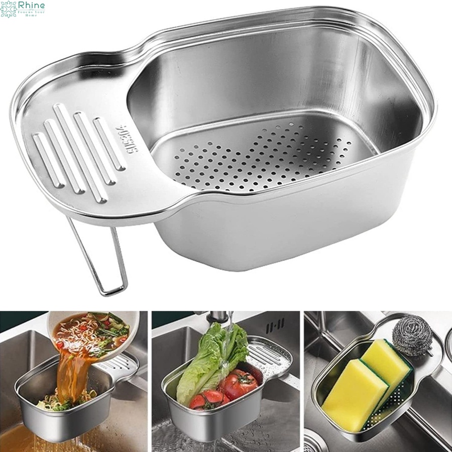 Rhine Kitchen Sink Strainer Basket, Multipurpose Corner Strainer Food ...