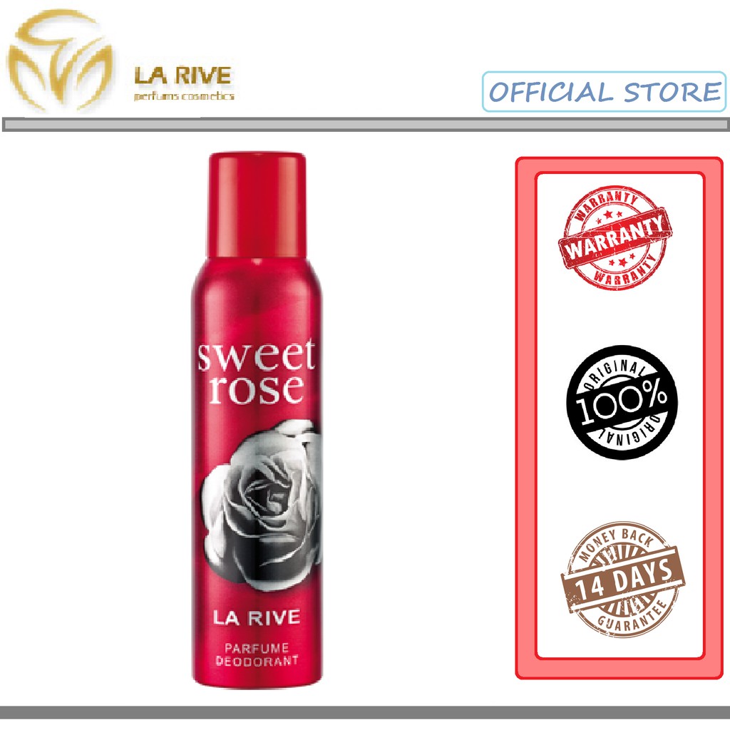 Original La Rive Sweet Rose Deospray – 150ML Deodorant Perfume For ...