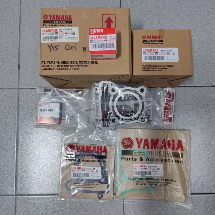 YAMAHA Y15 / FZ150 BLOCK SET 100% ORIGINAL COMPLETE PISTON KIT | Shopee ...