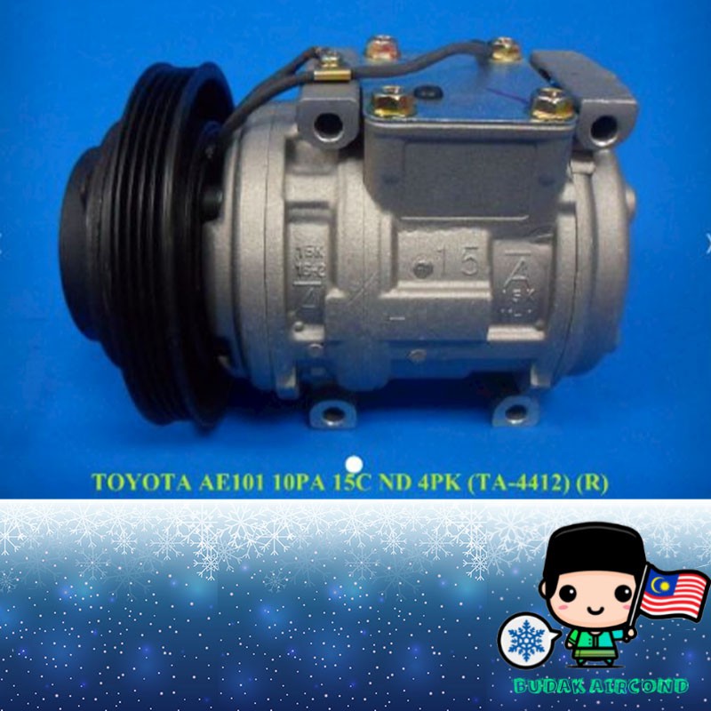 TOYOTA COROLLO AE101 AE111 10PA 15C DENSO 4PK (R) COMPRESSOR AIR COND ...