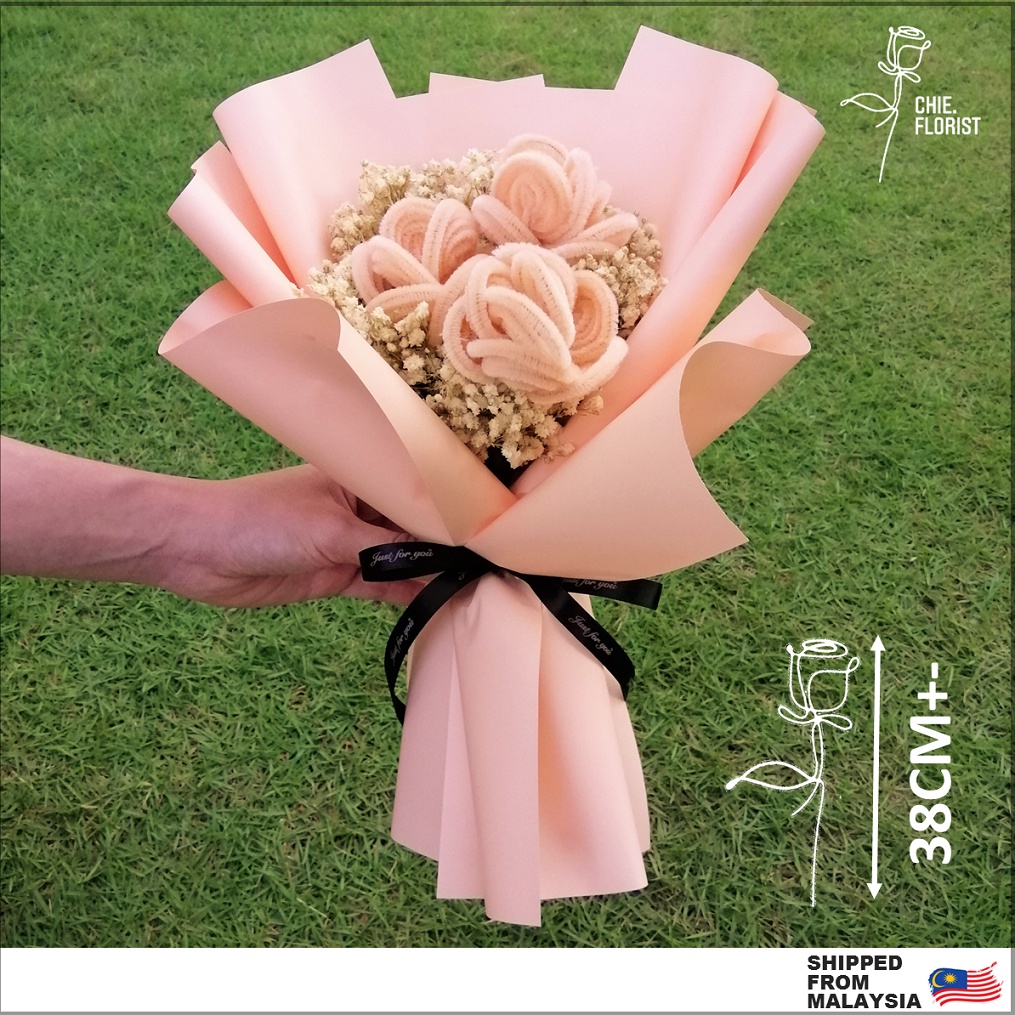 Orange Twisting Bouquet Rose Bouquet Convo Bouquet Graduation Bouquet ...