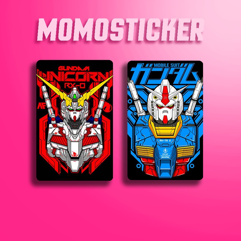 GUNDAM CARD STICKER🔥 TOUCH N GO STICKER🔥Card Skin Sticker 🔥 ATM Sticker ...