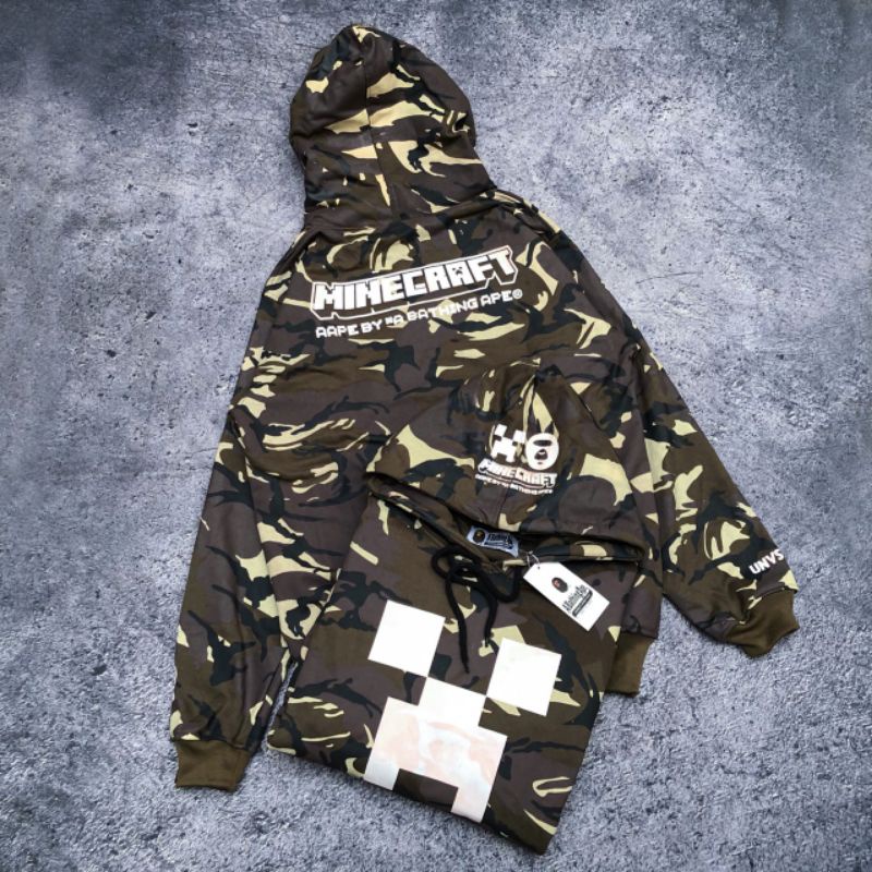 Hoodie Bape minecraf camo Full Hang Tag +Label | Shopee Malaysia