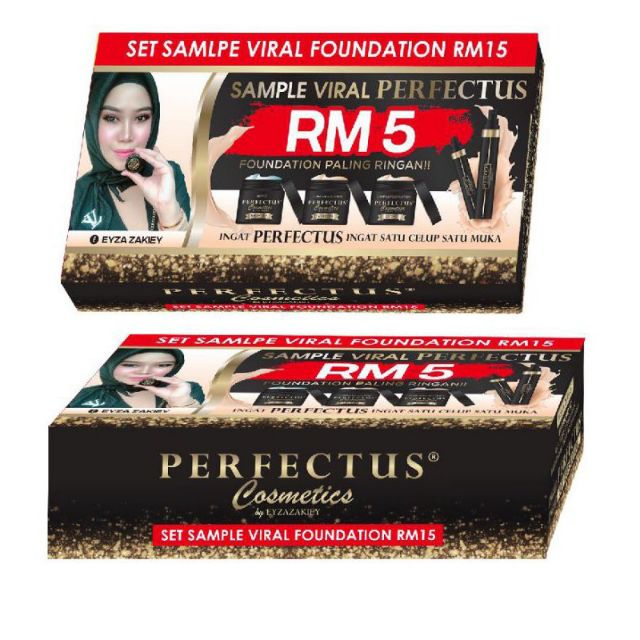 FOUNDATION RM5 ViraL 💯 ORIGINAL HQ PERFECTUS 💖 MAKEUP GLOWING, TAHAN ...