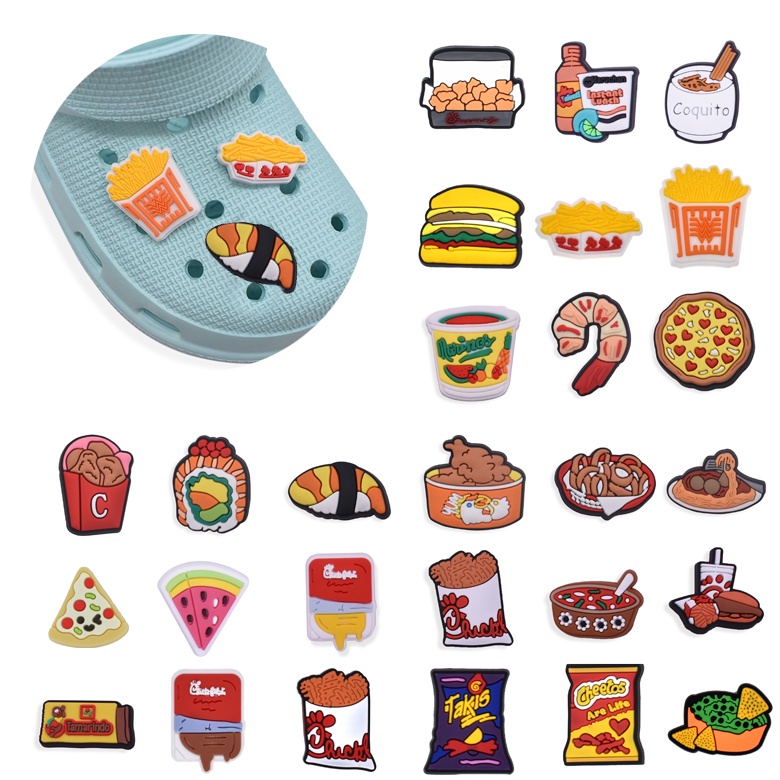 Croc Jibbit Potato Chips Hole Shoe Buckle Snacks Decorations Charms ...