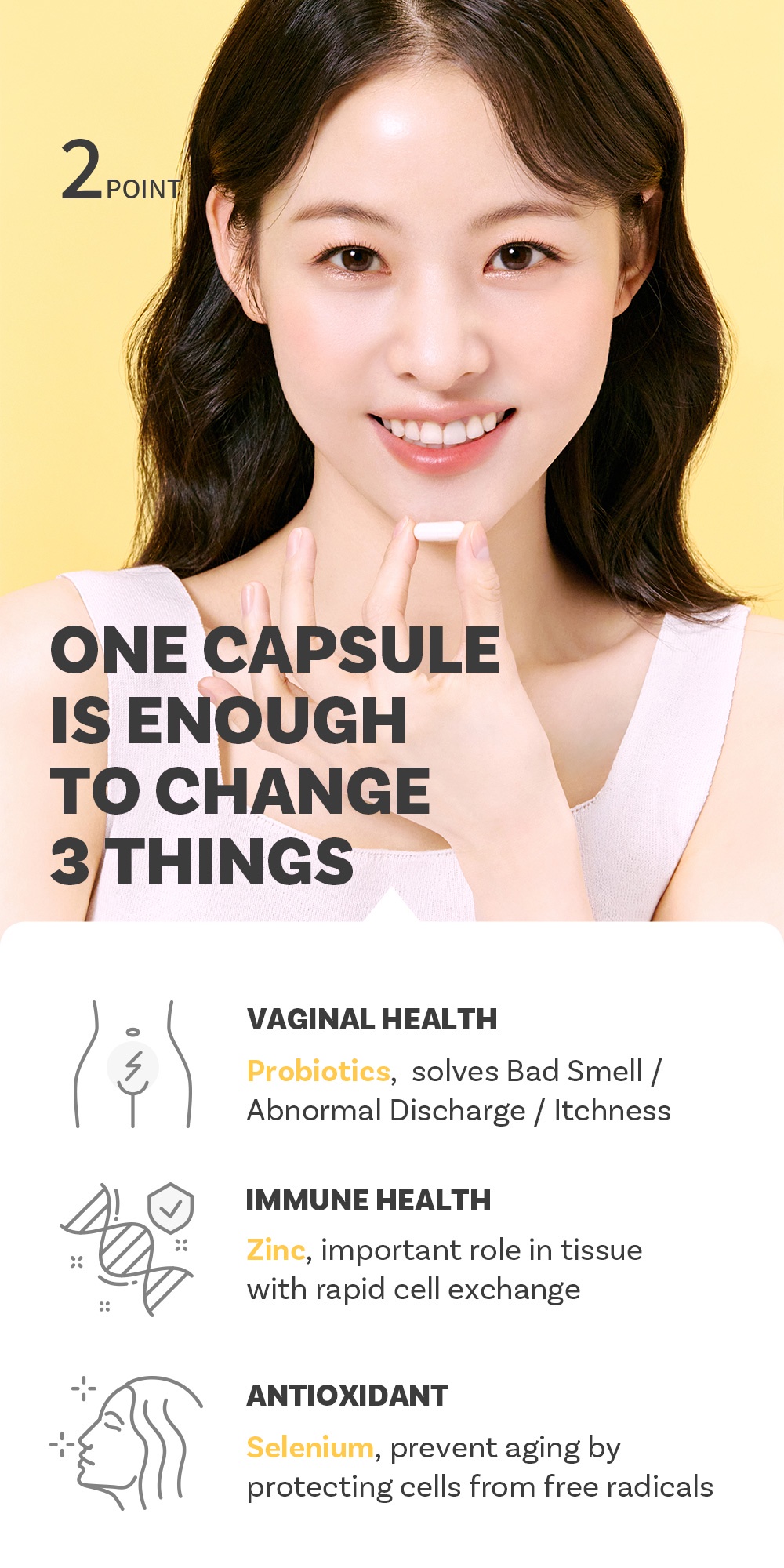 Phytotics Yellow, Probiotics + Zinc, For Women Vaginal Health And ...