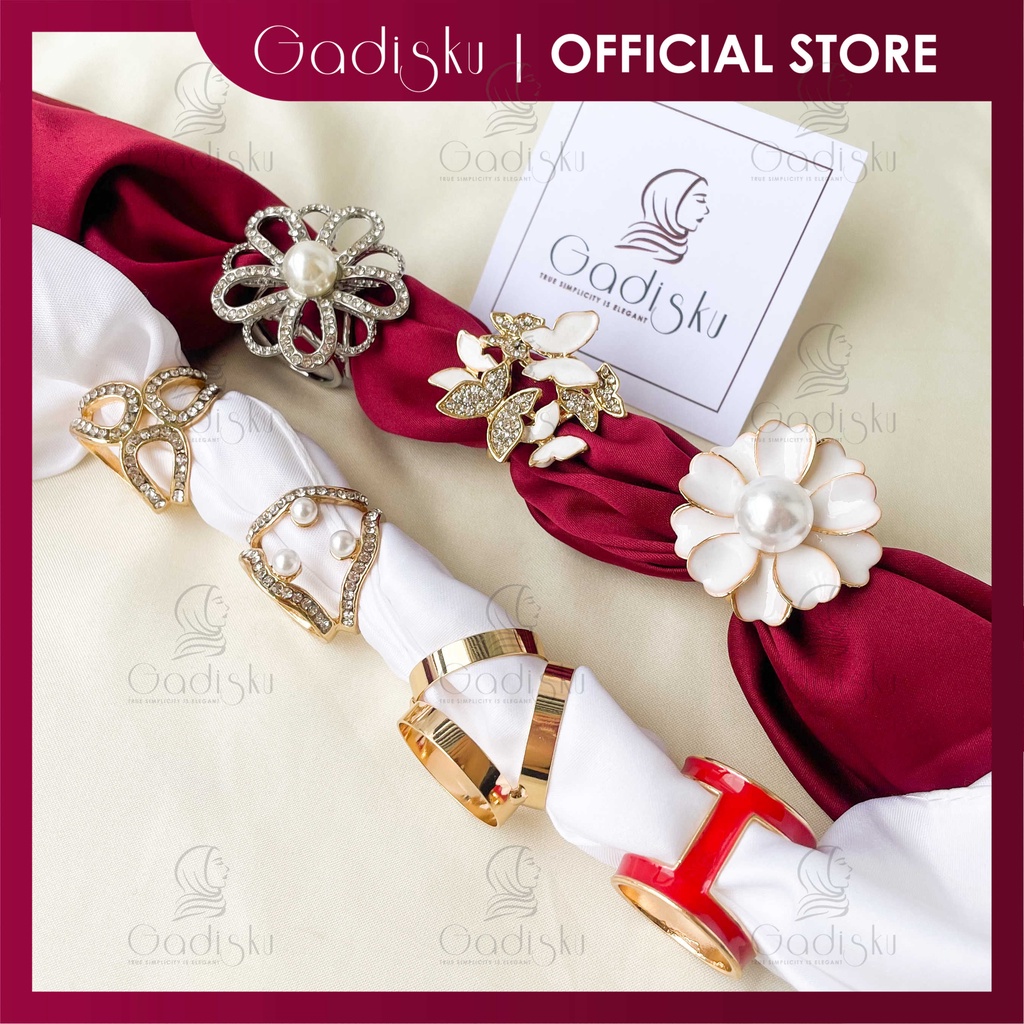 Gadisku Scarf Ring Shawl Buckle Muslimah Hijab Pin Kerongsang Cincin ...
