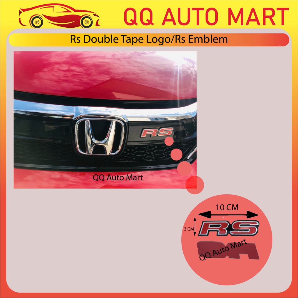 RS EMBLEM LOGO WITH DOUBLE TAPE | Shopee Malaysia
