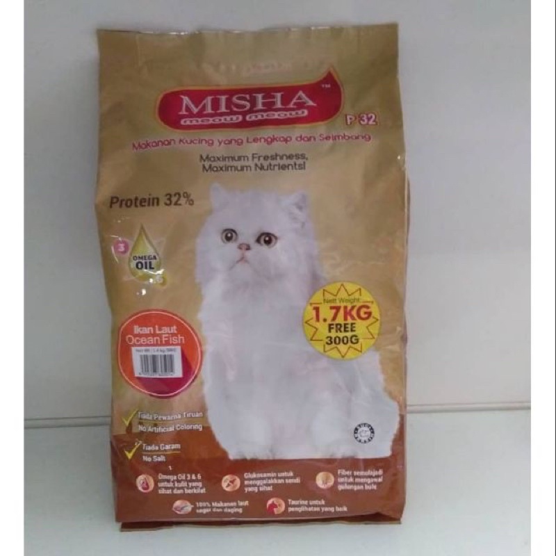 MISHA meow meow- Makaan Kucing yang Lengkap dan Selmbang (Ikan Laut ...