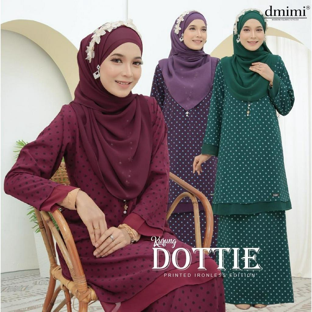 DMIMI Baju Kurung Moden DOTTIE | Kurung Ironless Moden | Small Size to Plus Size | Shopee Malaysia