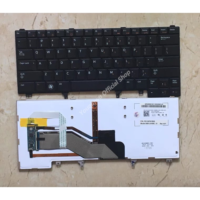 Dell Latitude E6420 E6430 E6440 XT3 keyboard US layout black color with ...