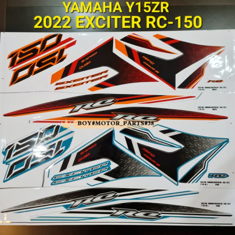 YAMAHA Y15 Y15ZR 2022 EXCITER RC 150 ( 52 ) BODY STICKER ( READY STOCK ...
