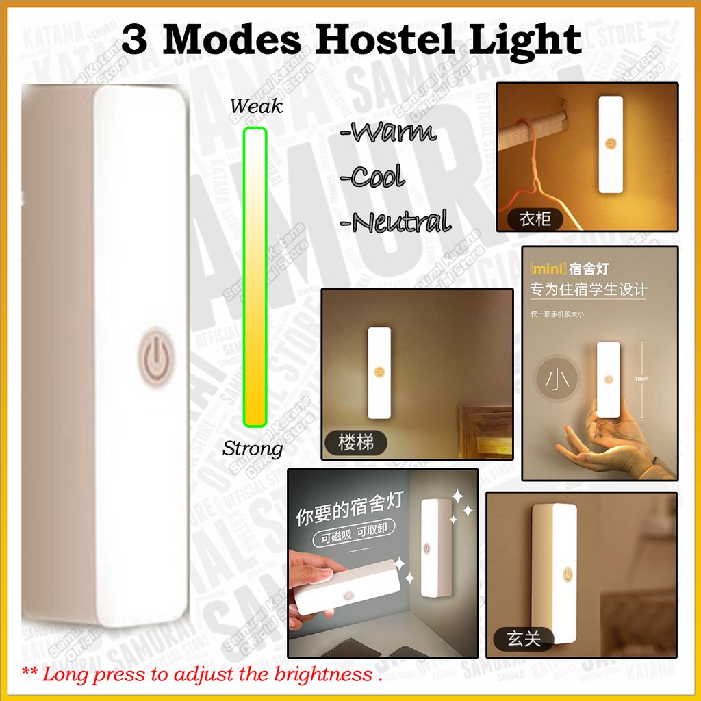 3 Modes Hostel Light Motion Sensor Lamp LED Night Light USB ...