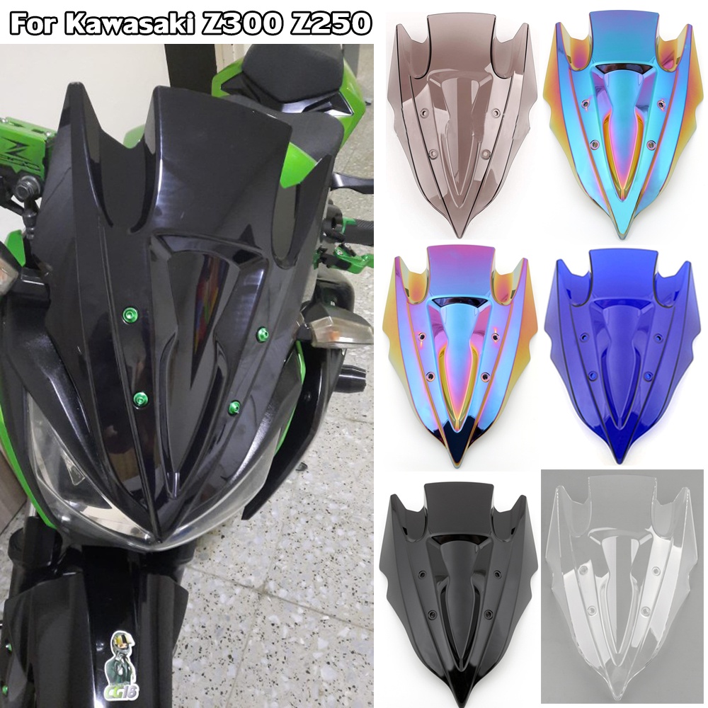 Z250 Windscreen Windshield Wind Deflector For Kawasaki Ninja Z300 Z 250 ...