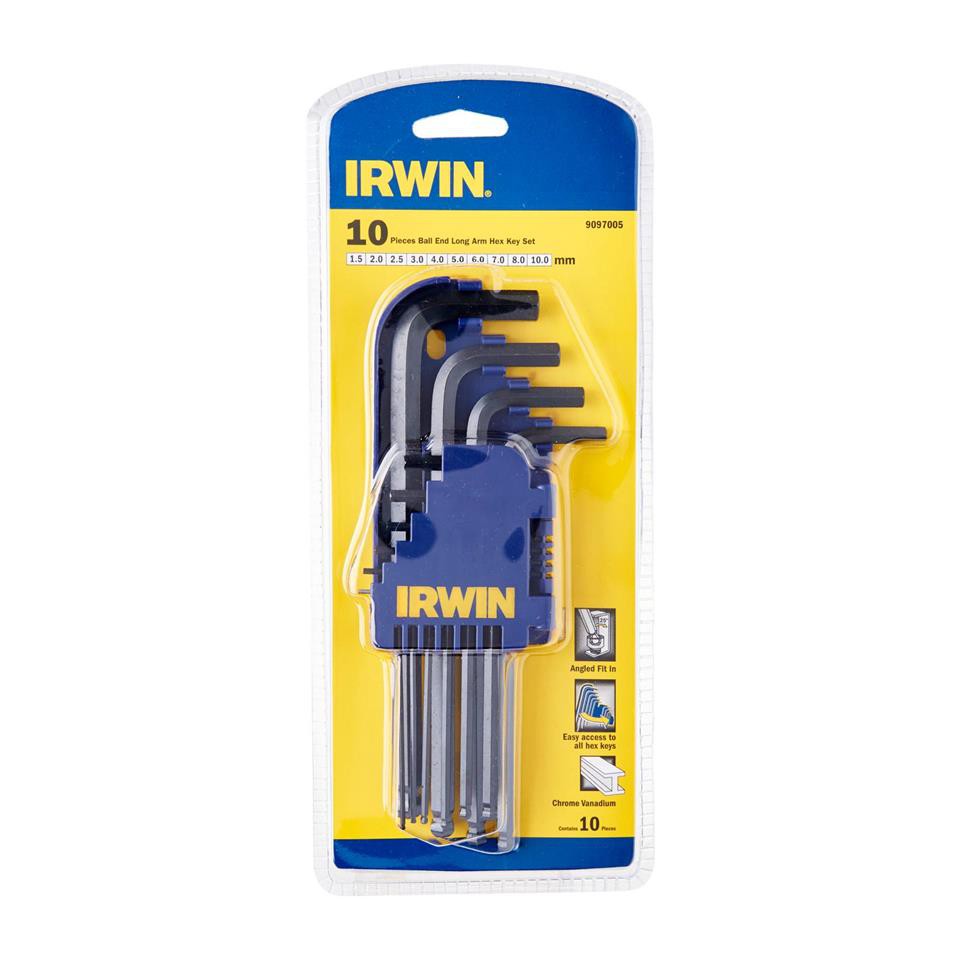 10 PIECES BALL END LONG ARM HEX KEY SET- IRWIN | Shopee Malaysia