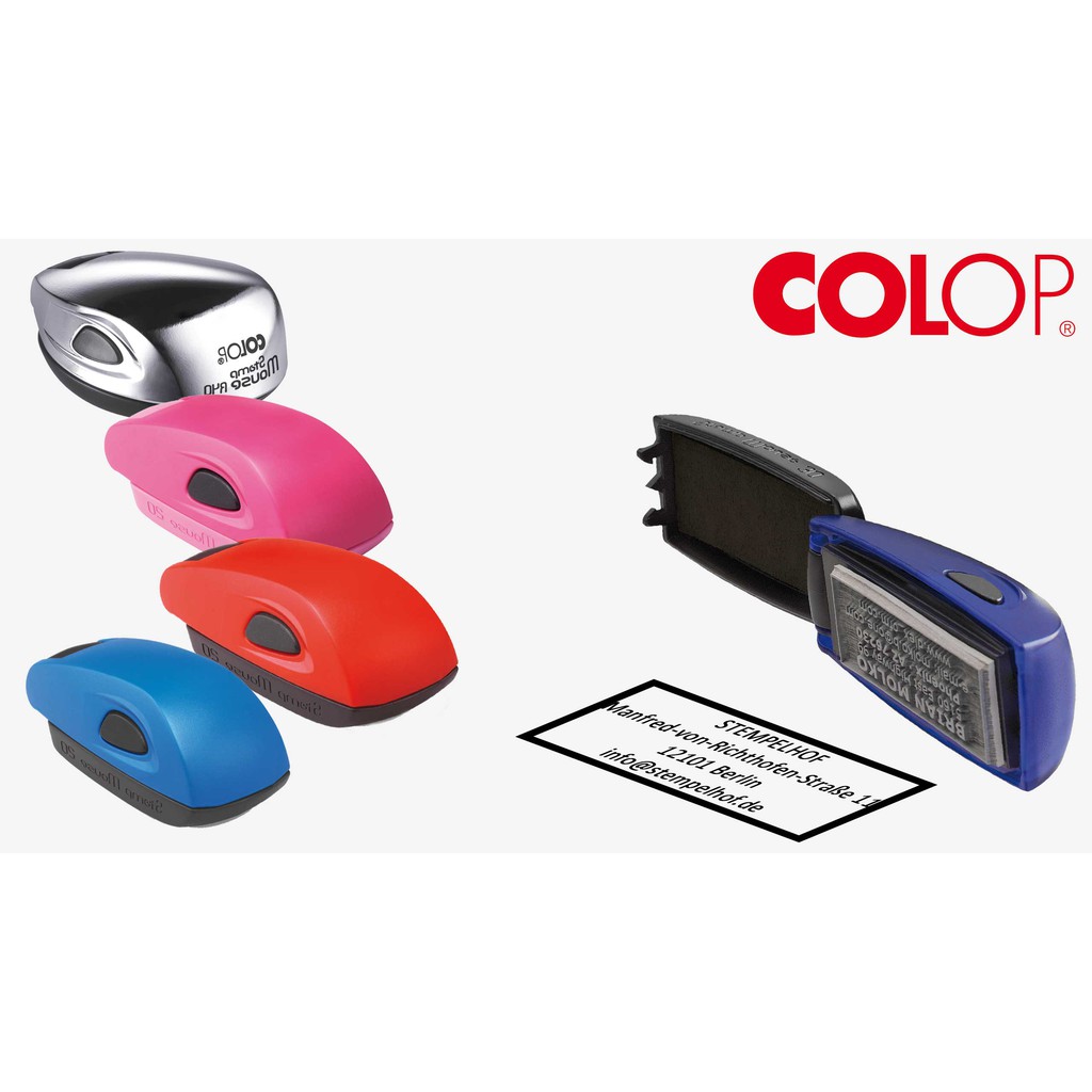 RubberStamp Colop Stamp Mouse (with ink : Blue / Black ) | Shopee Malaysia