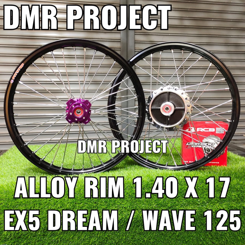 EX5 DREAM/W125 ALLOY RIM 1.40 X 17 ( HUB ALLOY / REAR HUB CNC CHROME ...