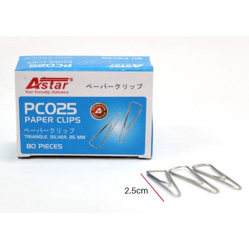 Astar 25mm/31mm/50mm Paper Clip (PC025 / PC030) / Klip Kertas | Shopee ...
