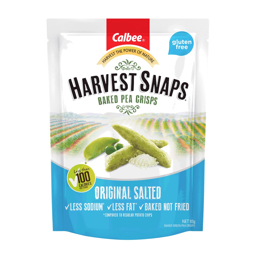 Calbee Harvest Snaps Baked Pea Crisps 93g [Chili / Original Salted ...