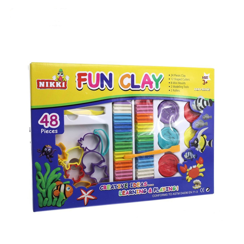 NIKKI 48-Pieces Fun Clay Modelling Clay Set With Accessories (LS52 ...